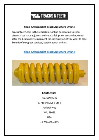 Shop Aftermarket Track Adjusters Online Tracksnteeth