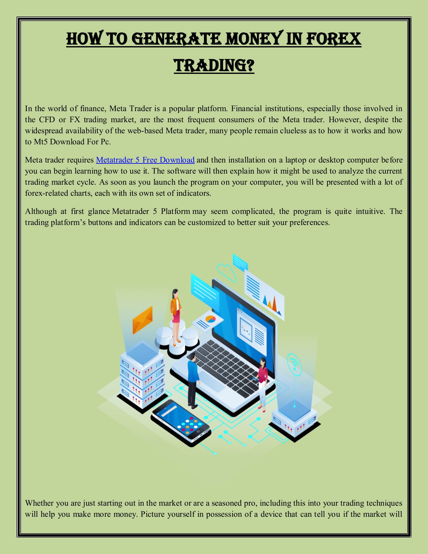 How to Generate Money in Forex Trading - Cwg Markets - Page 1 - 3 ...