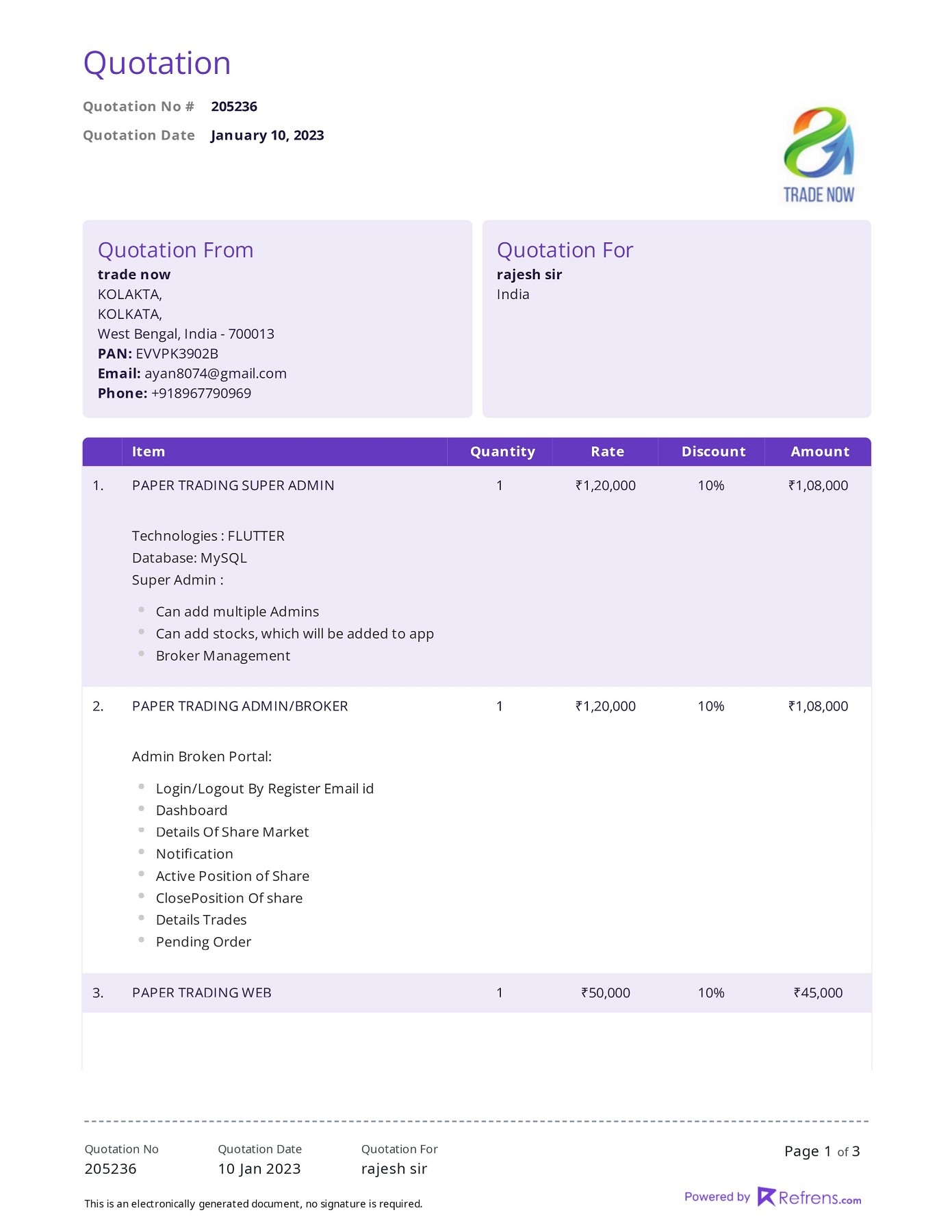 QUOTATIONS - TRADEVERSE now - Page 1 - 2 | Flip PDF Online | PubHTML5