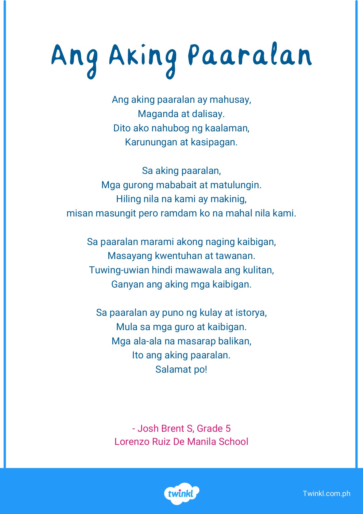 Twinkl Philippines: Tula para sa Buwan ng Wika - carmenattwinkl - Pahina 12 | Online na PDF ...