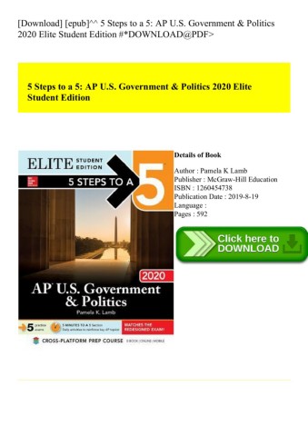 [Download] [epub]^^ 5 Steps to a 5 AP U.S. Government & Politics 2020 ...