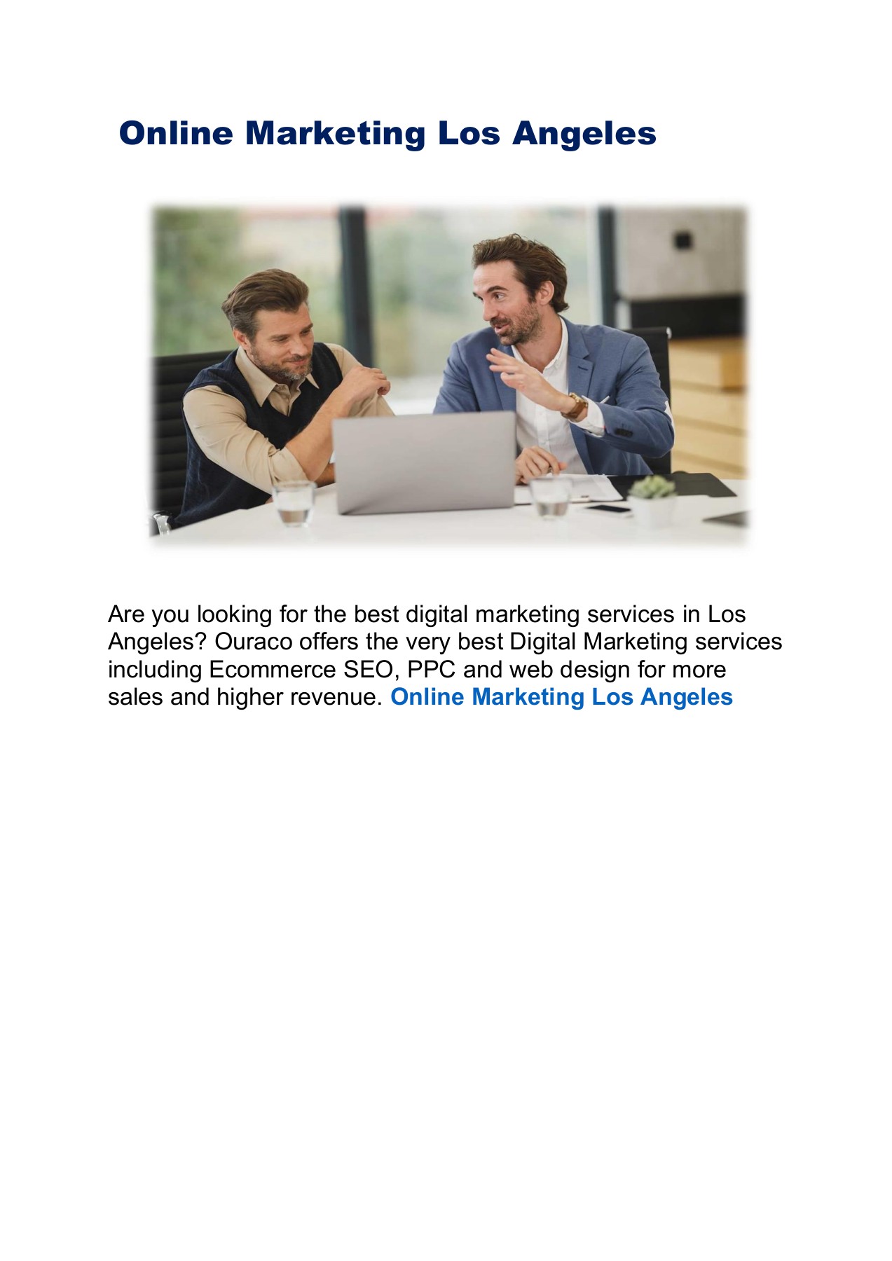 Online Marketing Los Angeles - Ecommerce Sales Los Angeles - Page 1 - 1 | Flip PDF Online | PubHTML5