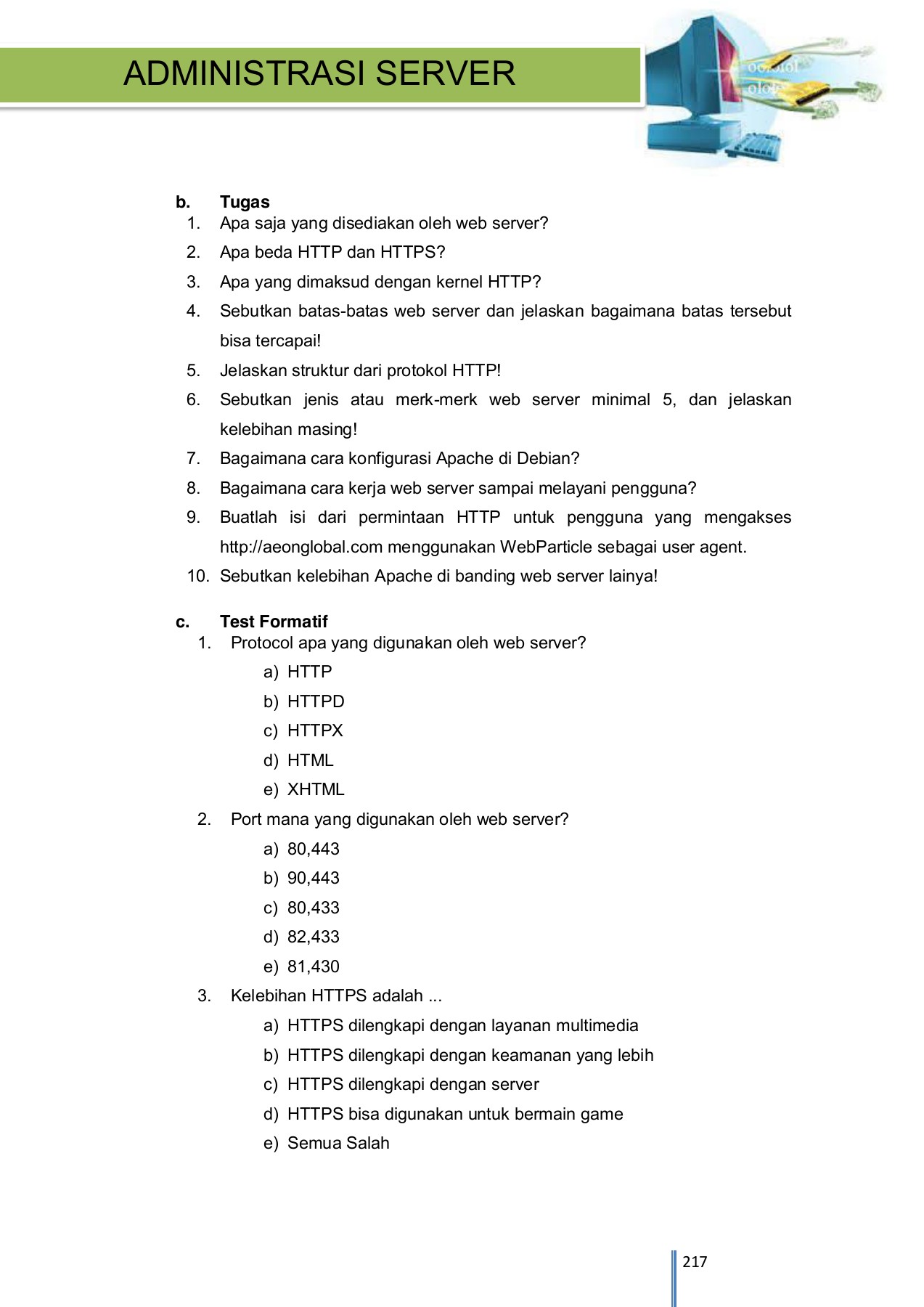 Kelas_10_SMK_Administrasi_Server_1_clone - Ahmad Fauzan - Halaman 217 | PDF Online | PubHTML5