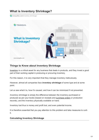 What is Inventory Shrinkage?