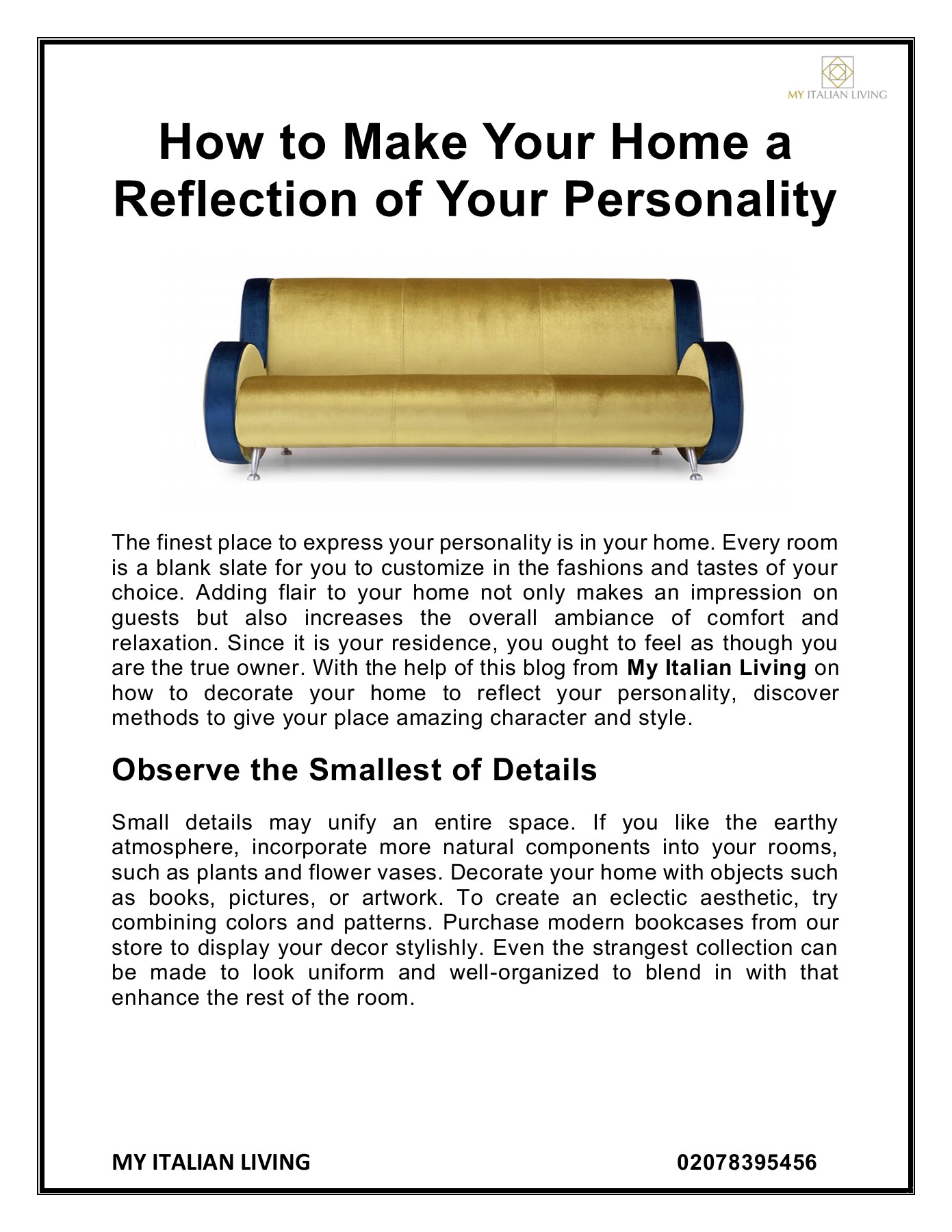 How to Make Your Home a Reflection of Your Personality - My Italian ...