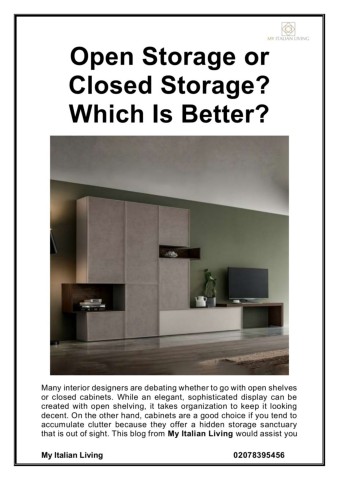 Open Storage or Closed Storage Which Is Better