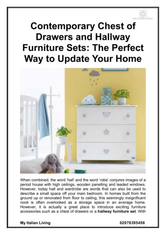 Contemporary Chest of Drawers and Hallway Furniture Sets The Perfect ...