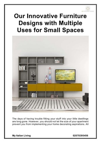 Our Innovative Furniture Designs with Multiple Uses for Small Spaces