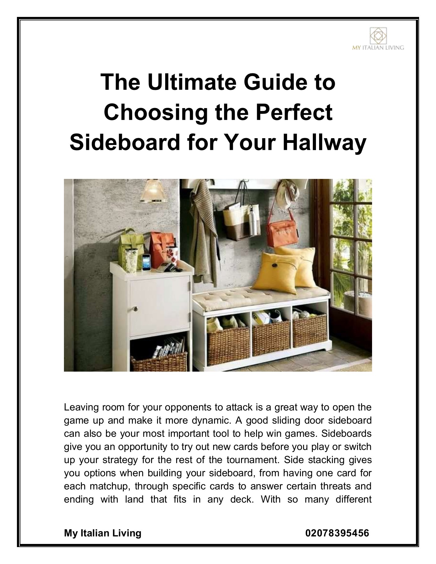 The Ultimate Guide to Choosing the Perfect Sideboard for Your Hallway ...