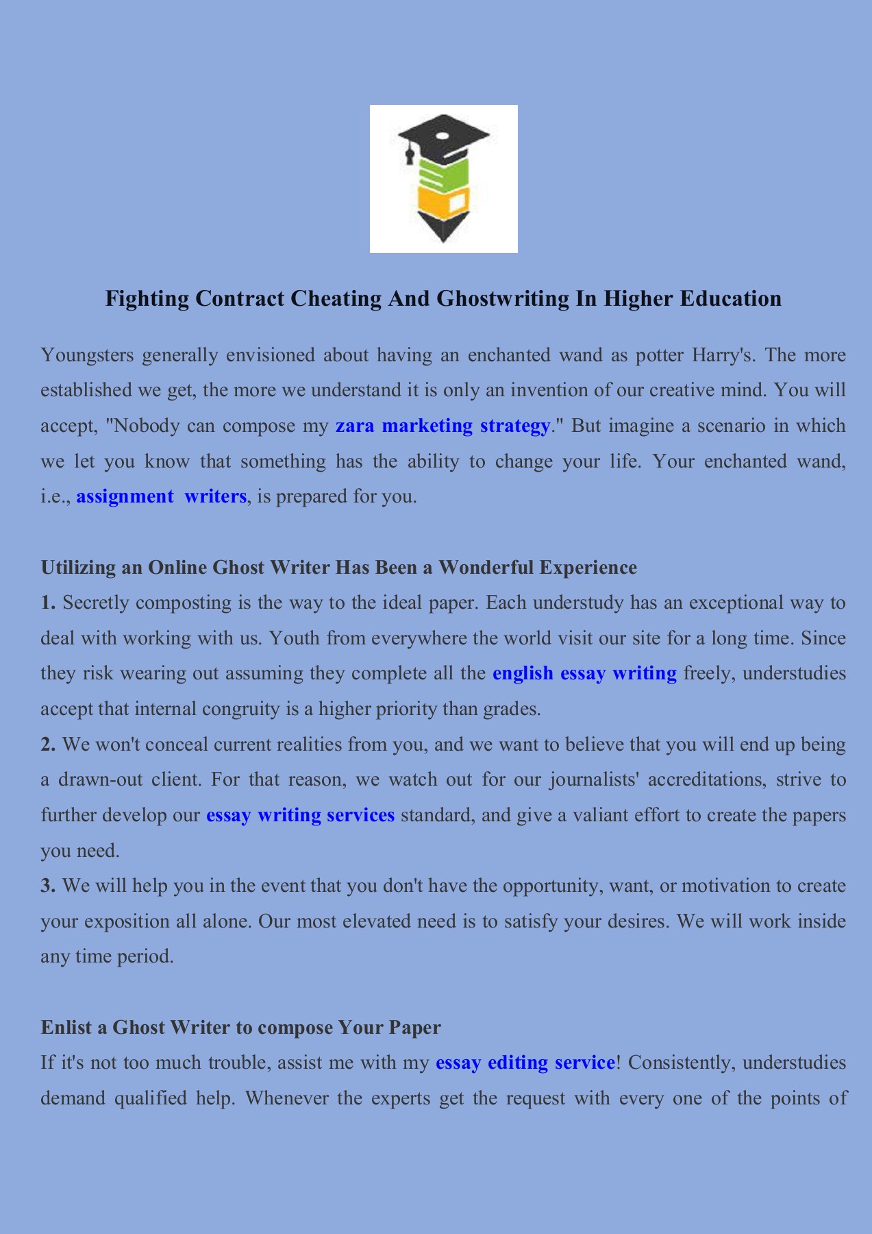 Fighting Contract Cheating And Ghostwriting In Higher Education - David Walker - Page 1 - 2 ...