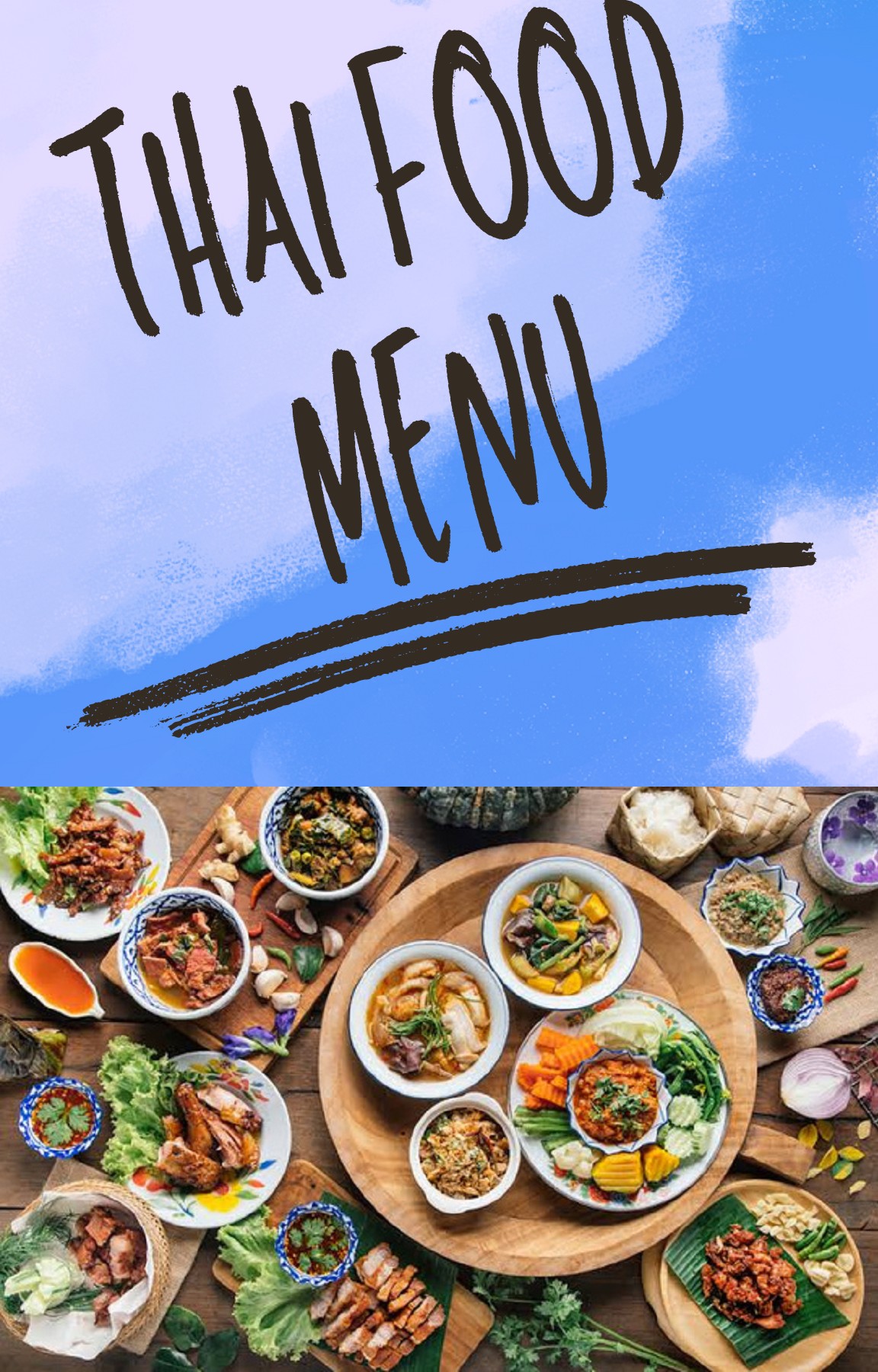 Thai Food menu - - หน้าหนังสือ 1 | พลิก PDF ออนไลน์ | PubHTML5