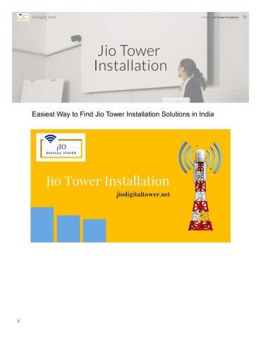 Jio Tower Installation - Jio Digital Tower - Page 1 - 2 | Flip PDF ...