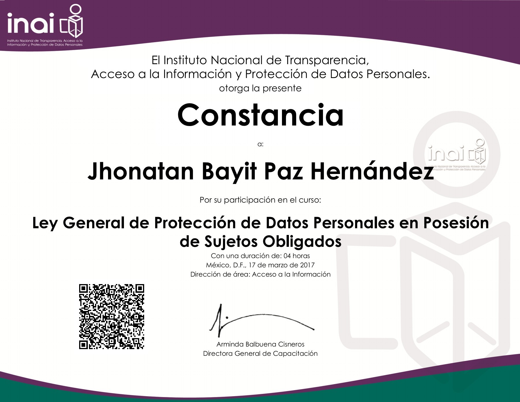 Constancia INAI LGPDPPSO - jhonatan.paz - Página 1 - 1 | Flip PDF en ...