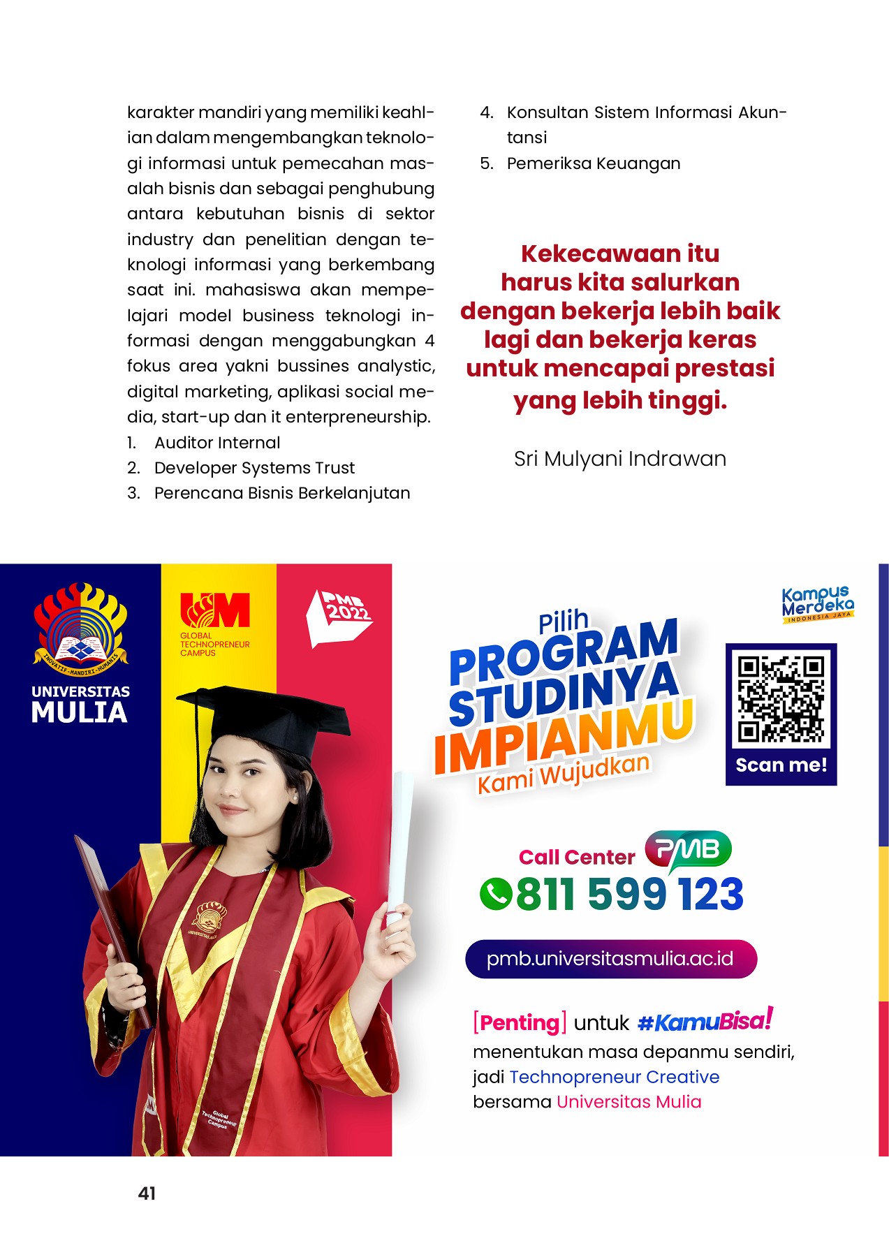 STUDY IN MULIA UNIVERSITY - Biro Media UM - Page 41 | Flip PDF Online ...