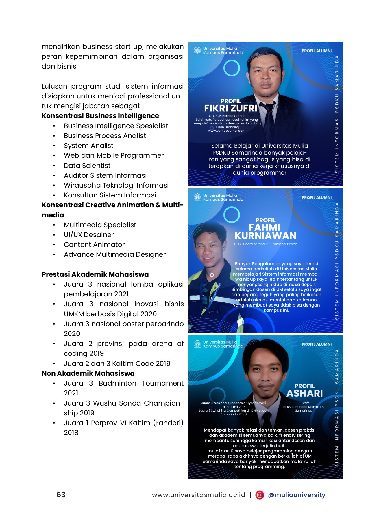 STUDY IN MULIA UNIVERSITY - Biro Media UM - Page 63 | Flip PDF Online ...