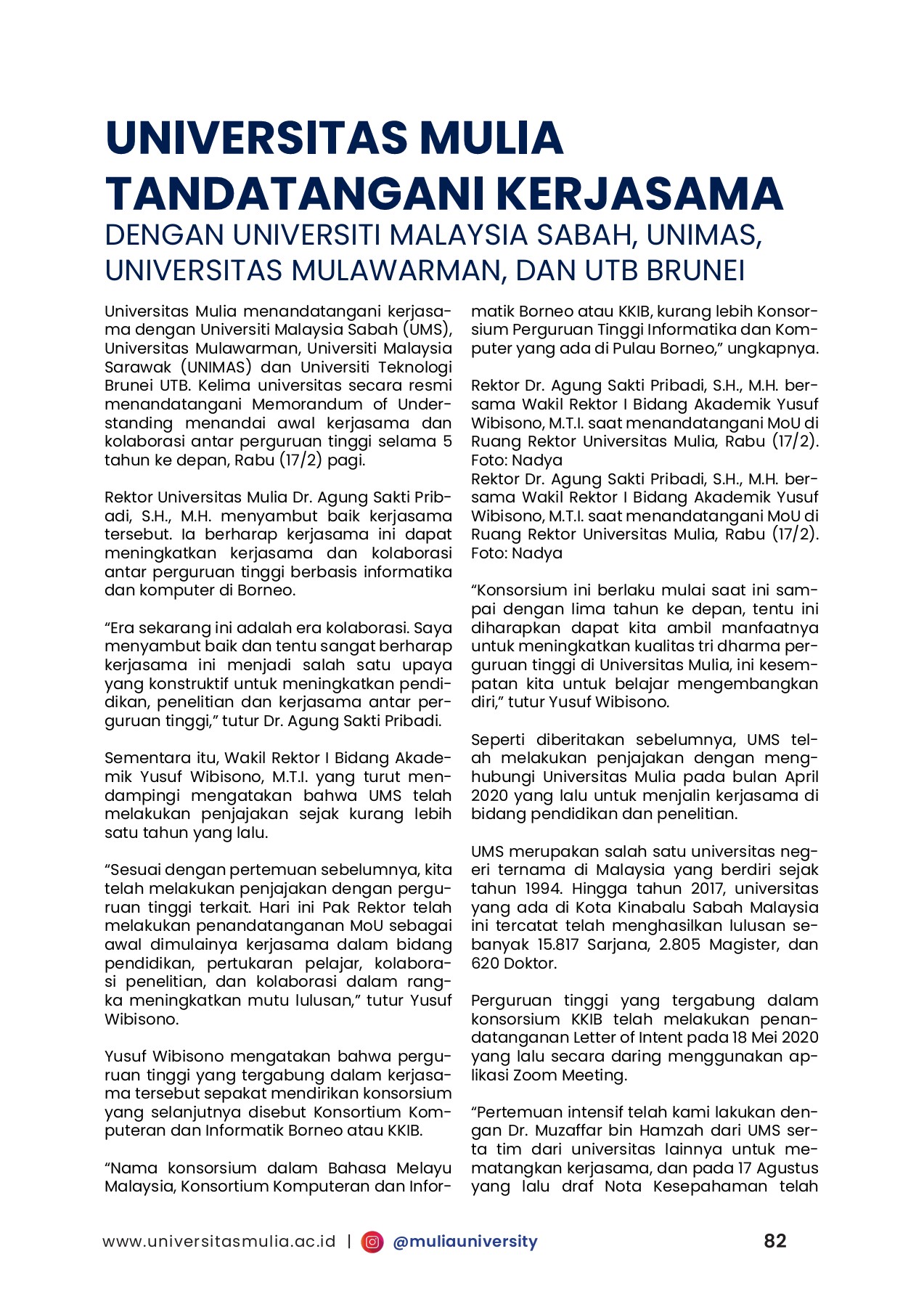 STUDY IN MULIA UNIVERSITY - Biro Media UM - Page 82 | Flip PDF Online ...