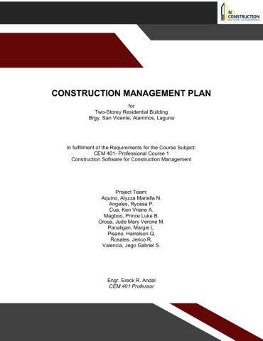 Construction Management Plan_Manuscript_Group4_CE-3205 - Jude Mary ...