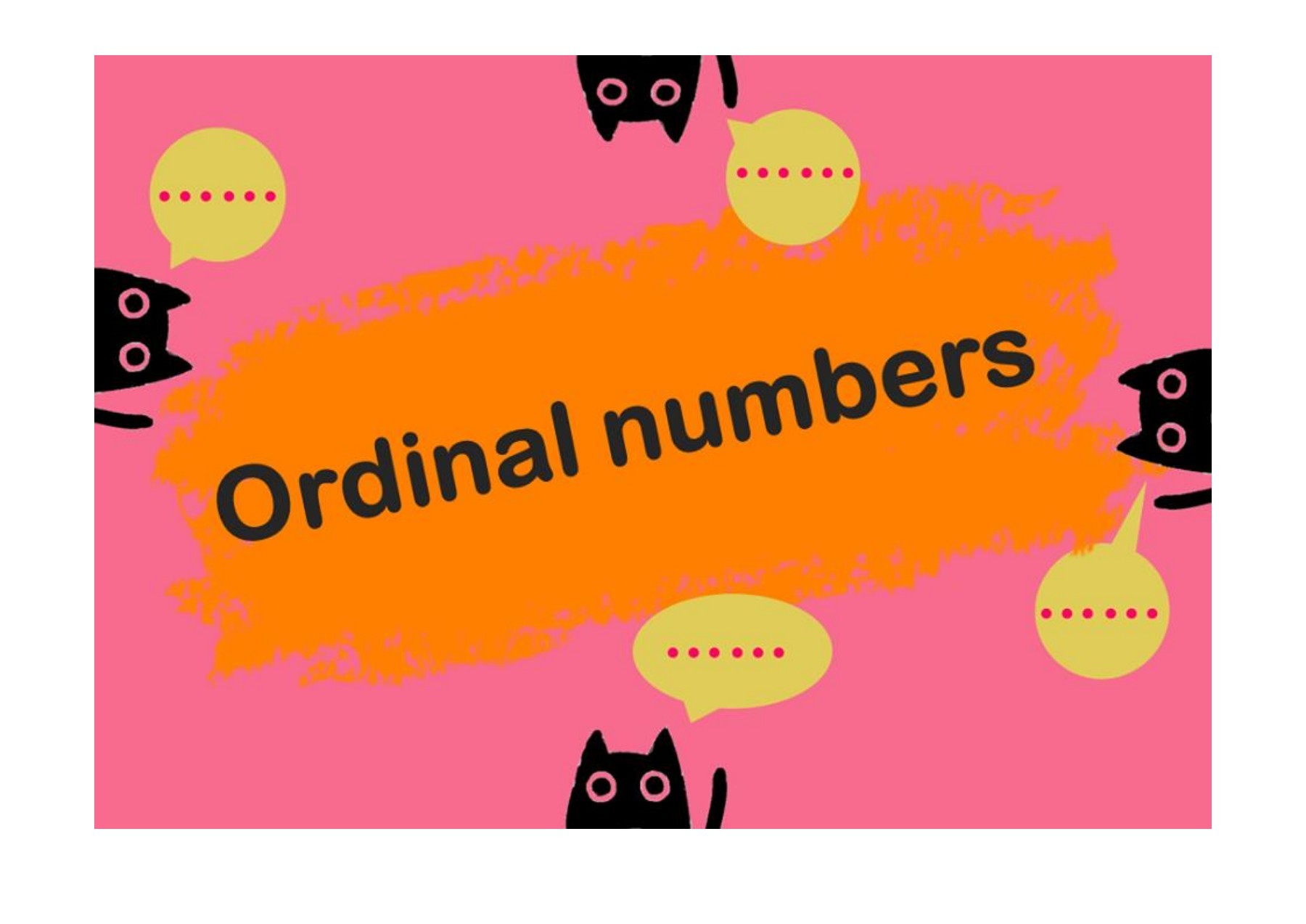 บัตรคำเรื่อง Ordinary numbers สำหรับสอนการเขียนวันที่หรือลำดับที่ ...