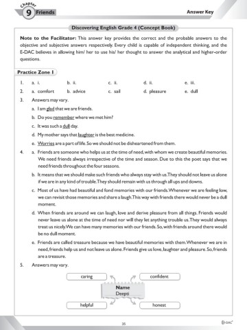 Grade4 Answer Key English Ch9