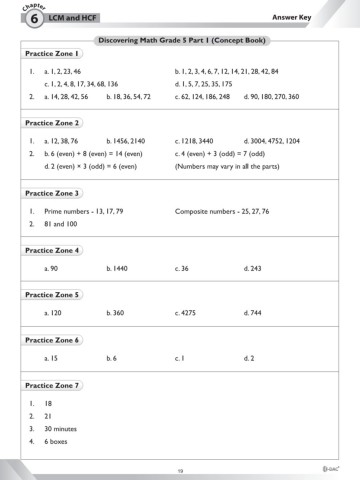 Grade5 Answer Key Math Ch6