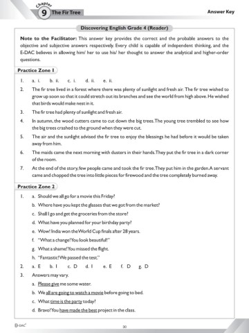 Grade4 Answer Key English Ch9