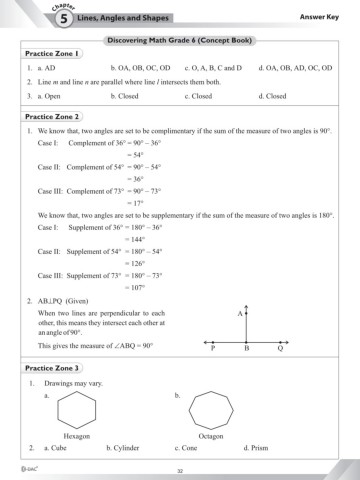 Grade6 Answer Key Math Ch5