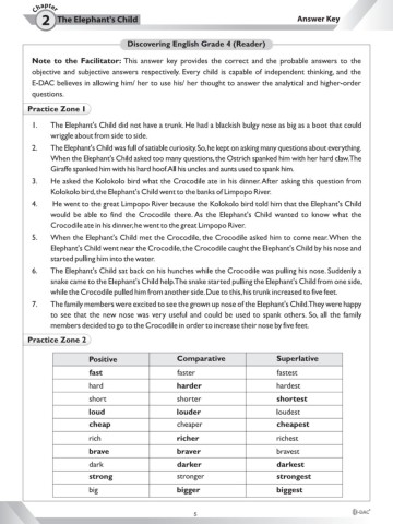 Grade4 Answer Key English Ch2