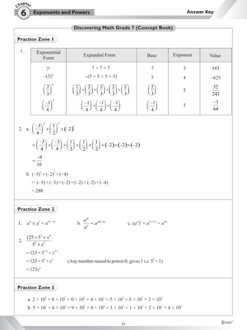 Grade7 Answer Key Math Ch6