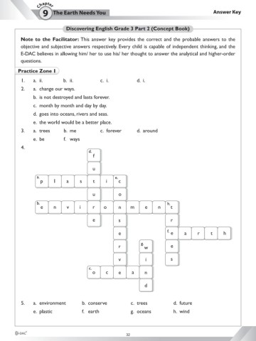 Grade3 Answer Key English Ch9