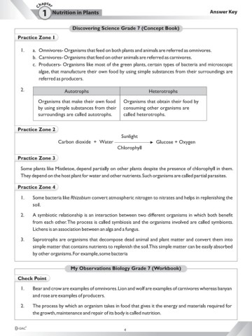 Grade7 Answer Key Science Ch1
