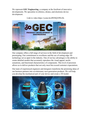 GEC Engineering, a company at the forefront of innovative developments