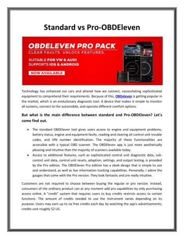 Standard vs Pro - VW Central Australia - Page 1 - 2 | Flip PDF Online ...