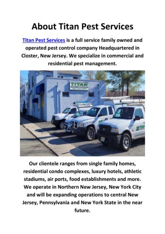 Titan Pest Services : Expert Pest Control in Closter, NJ