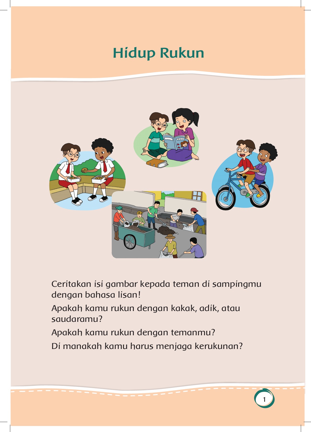 BSE Buku Siswa Kelas 2 - Tema 1 Hidup Rukun - dianlenteraedukasi - Muka ...