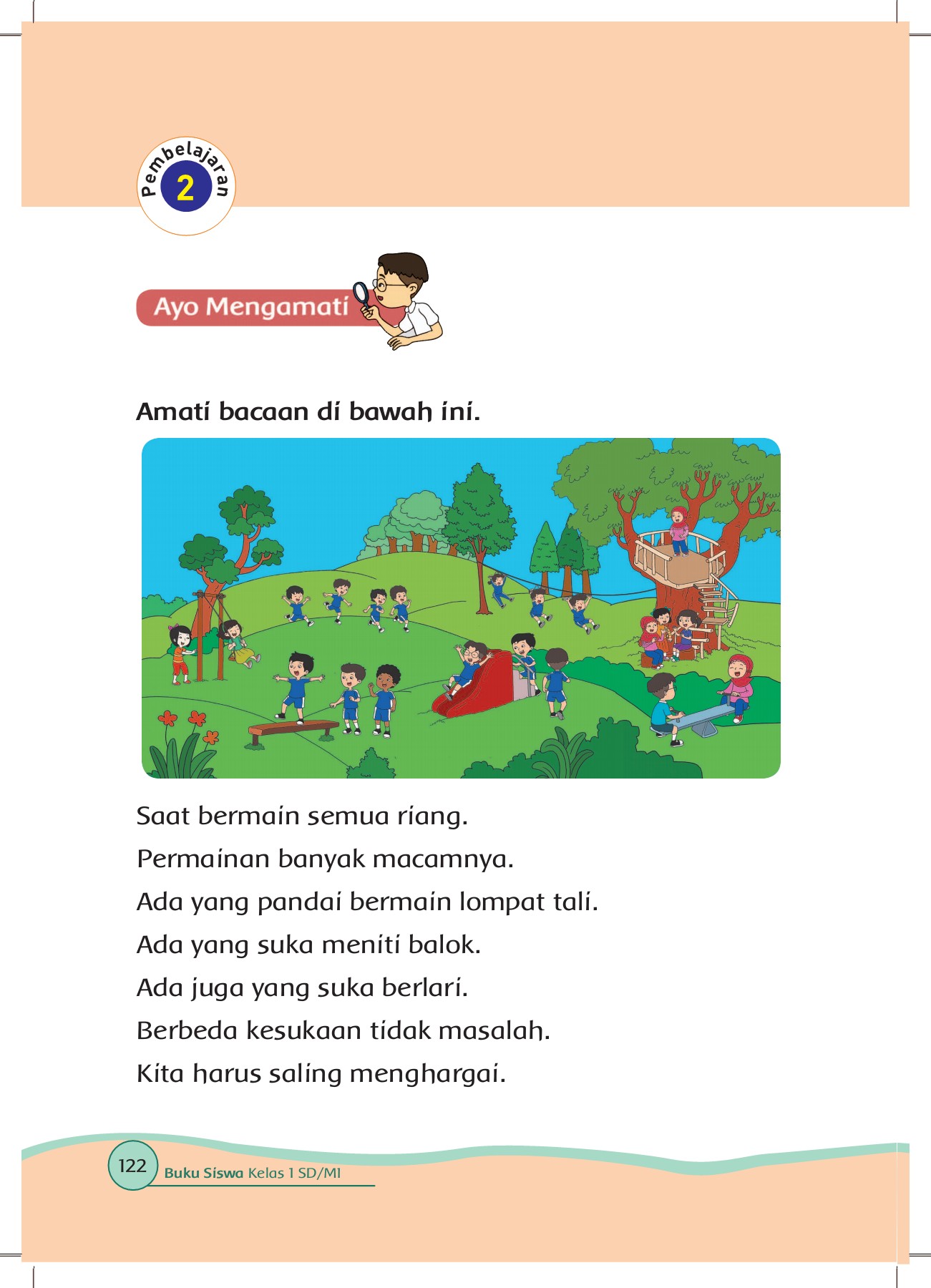 Buku Siswa Kelas 1. Tema 1. Diriku - dianlenteraedukasi - Halaman 129 ...