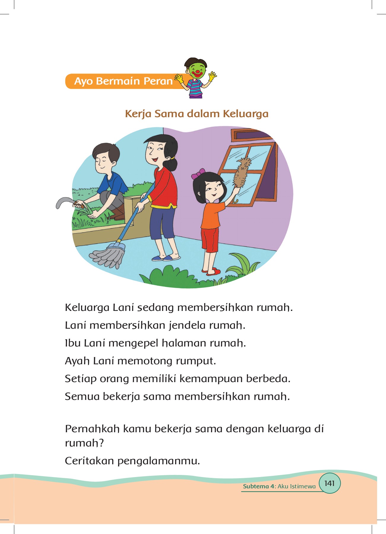 Buku Siswa Kelas 1. Tema 1. Diriku - dianlenteraedukasi - Halaman 148 ...