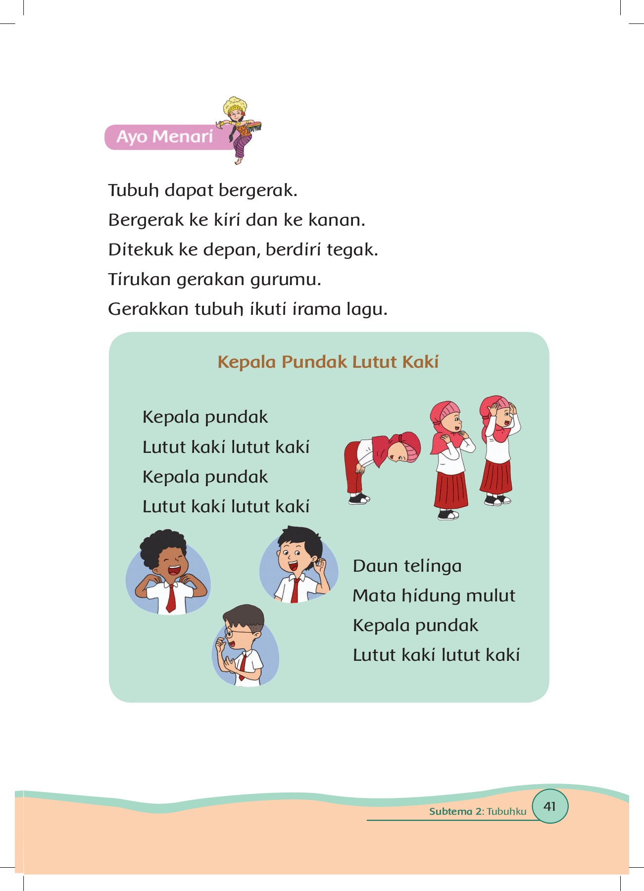 Buku Siswa Kelas 1. Tema 1. Diriku - dianlenteraedukasi - Halaman 48 ...