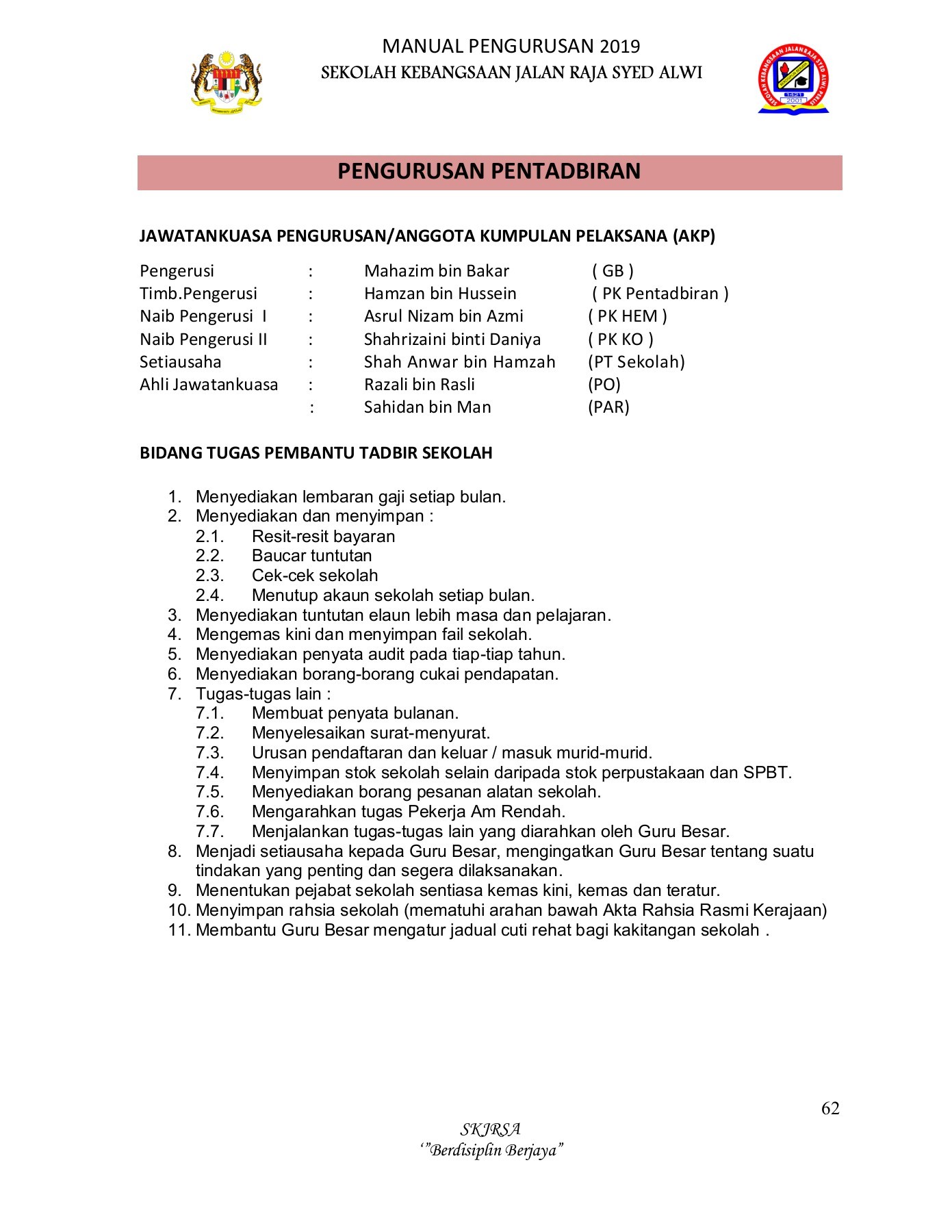 Manual Pengurusan 2019 - kca6311 - Muka Surat 63 | Membalik PDF Dalam talian | PubHTML5