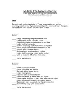 Multiple Intelligence Test - willard_n - Page 2 | Flip PDF Online ...