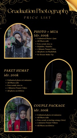 Price List Graduation El Lijaaa Studio