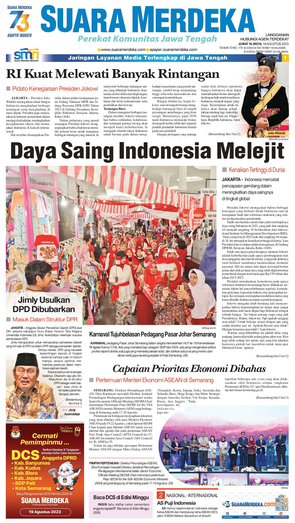 Suara Merdeka 18 Agustus 2023 - UMP - Page 1 - 24 | Flip PDF Online ...