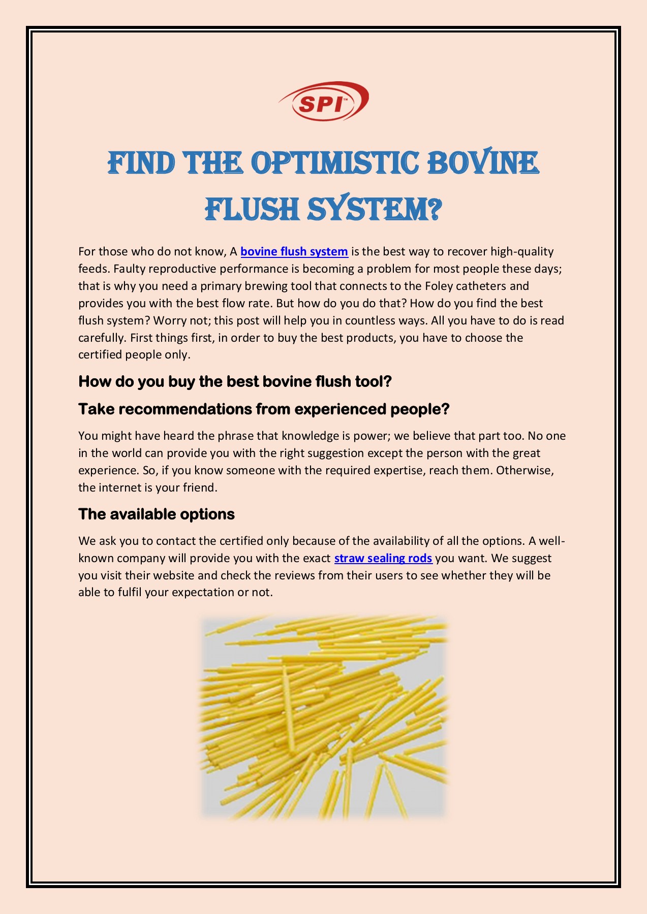 Straw Sealing Rods - Spi-Mfg - Page 1 - 2 | Flip PDF Online | PubHTML5