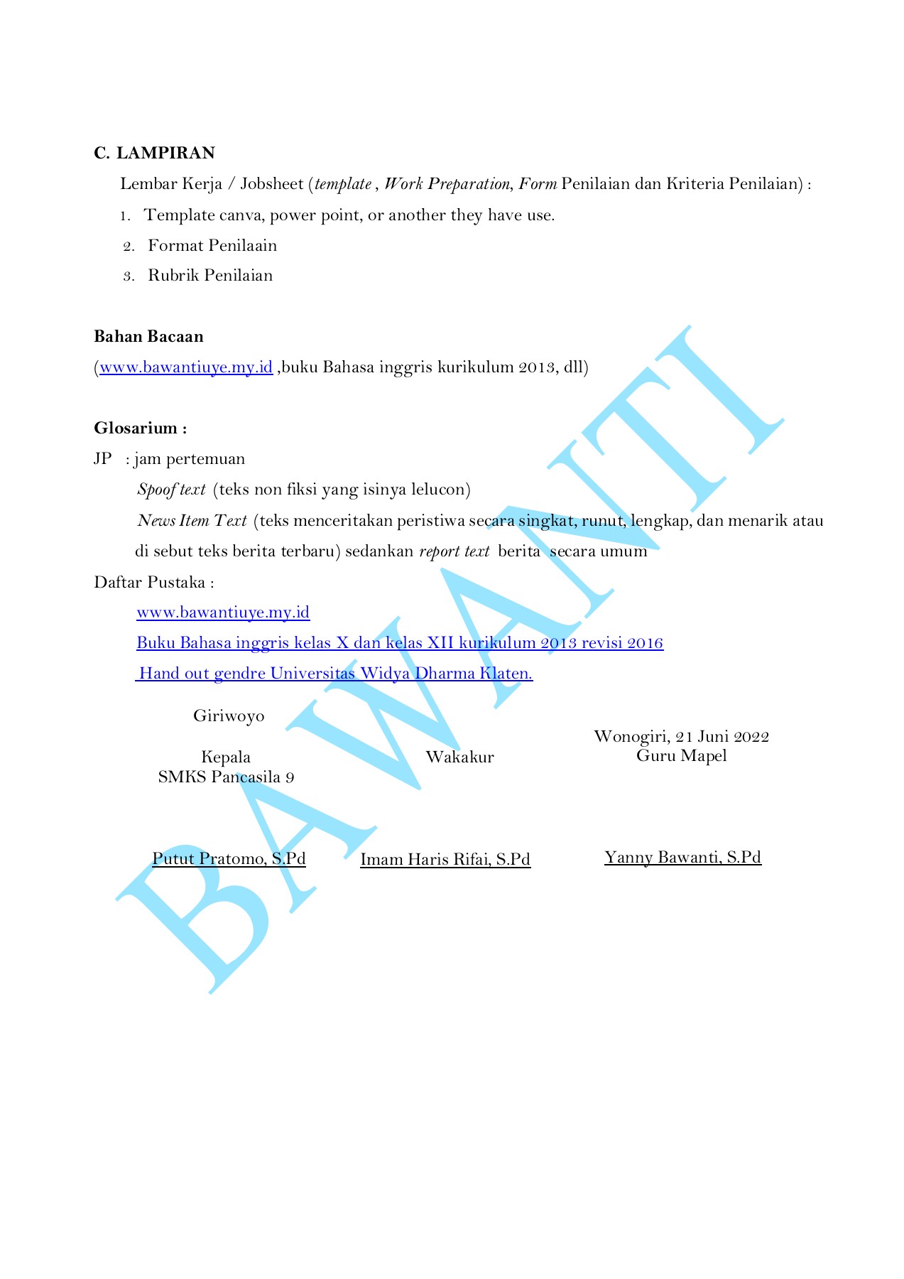 MODIFIKASI MODUL AJAR BERDIFERENSIASI - Bawanti Uye - Kaca 6 | PDF Online | PubHTML5