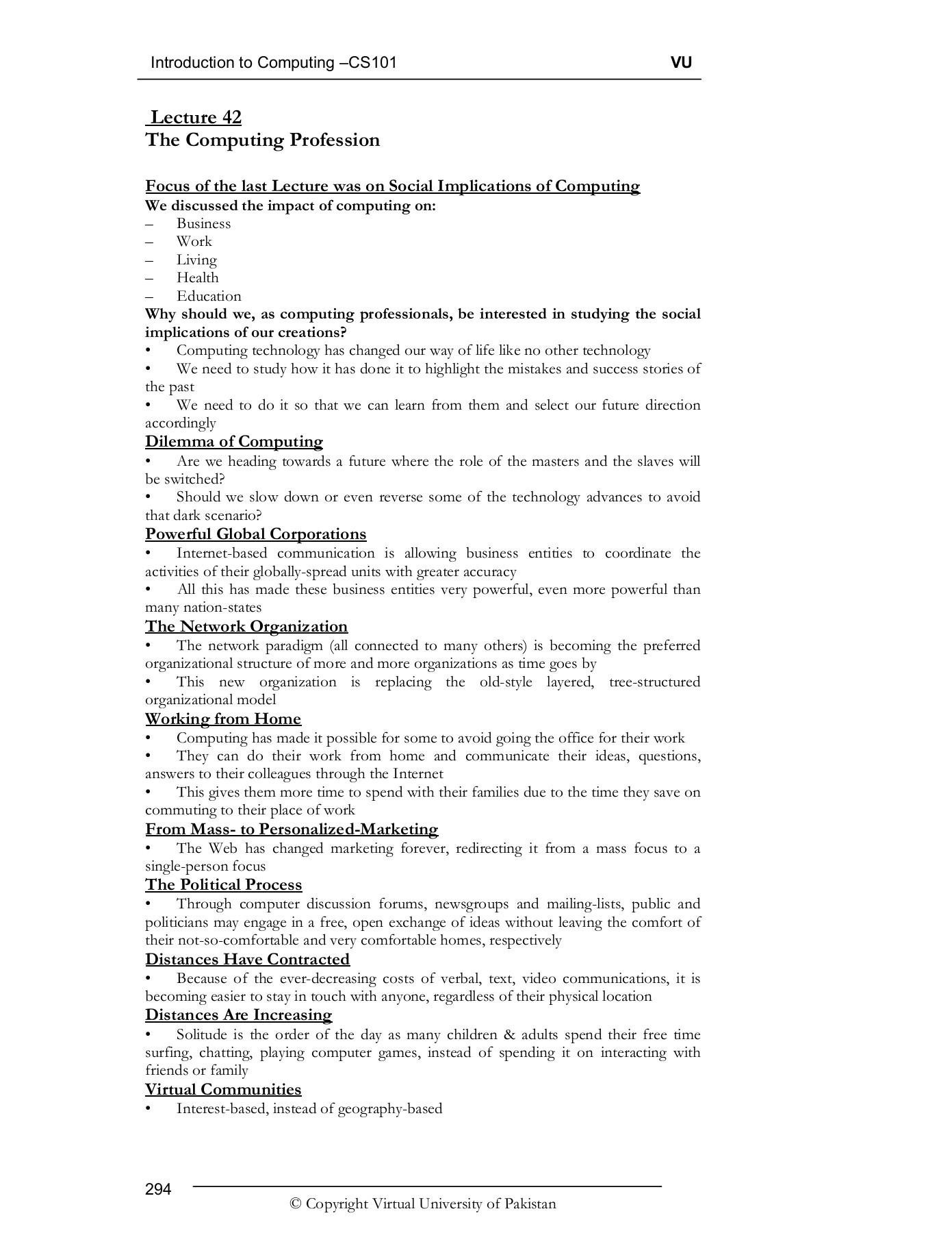 CS101_Handouts1-45 - atif - Page 294 | Flip PDF Online | PubHTML5