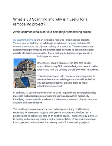 What is 3D Scanning and why is it useful for a remodeling project ...