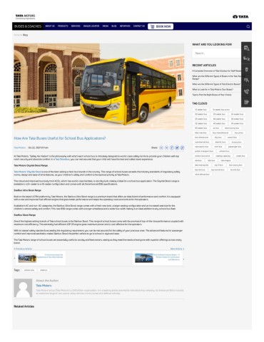 Tata Motors Buses - India's Leading BS IV Buses & Coaches Manufacturer