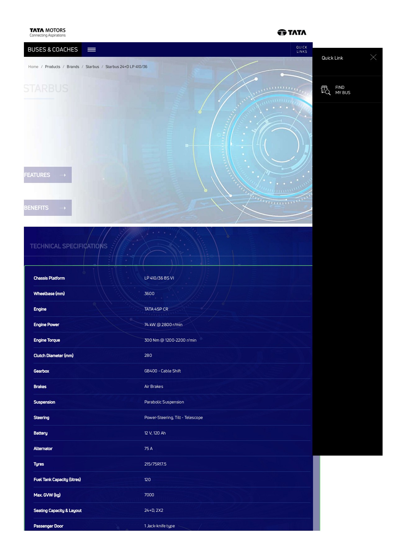 Starbus 24+D LP 410/36 | Tata Motors Buses - Tata Buses - Page 1 - 2 ...