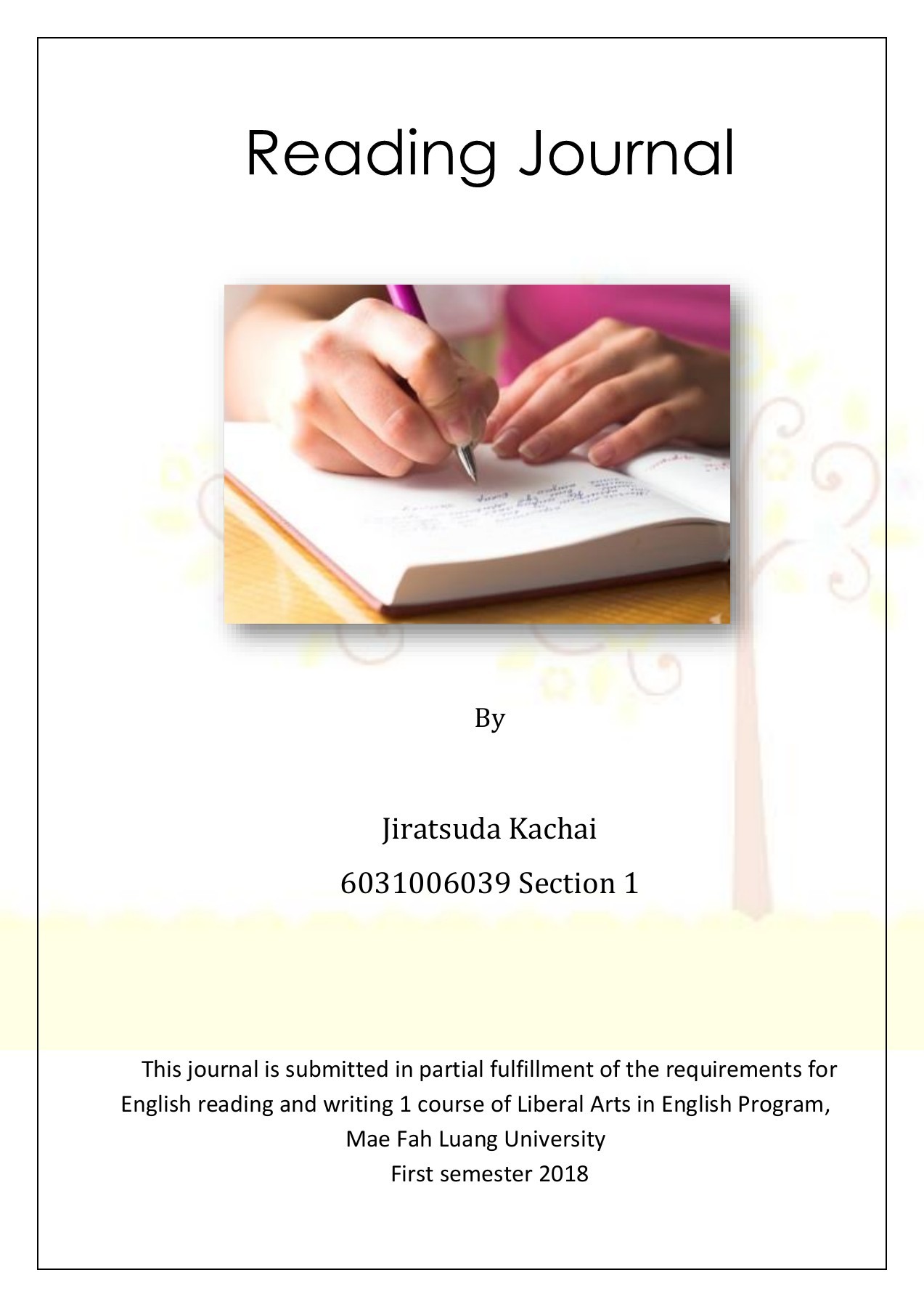 Reading Journal - Jiratsuda K. - Page 1 - 6 | Flip PDF Online | PubHTML5