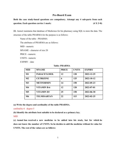 CLASS 12 - CS (083) QP BOARD PATTERN - Rosna Lepcha - Page 1 - 23 ...