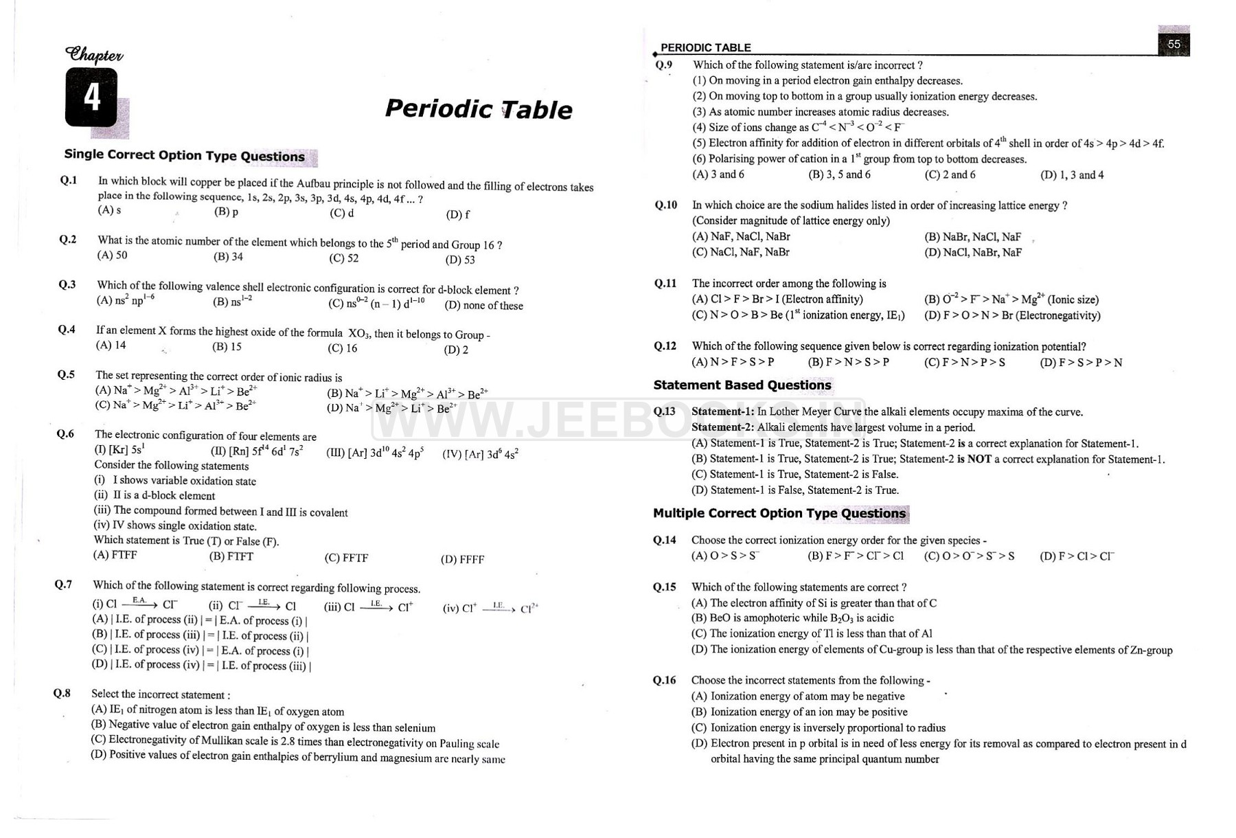 Lakshya Batch Challenging Problems - Chemistry - Willington Island ...